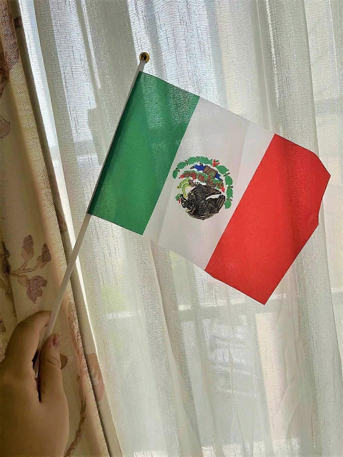 100pcs MEXICO Hand Flag 14x21cm mx Hand Waving for election parade and ...