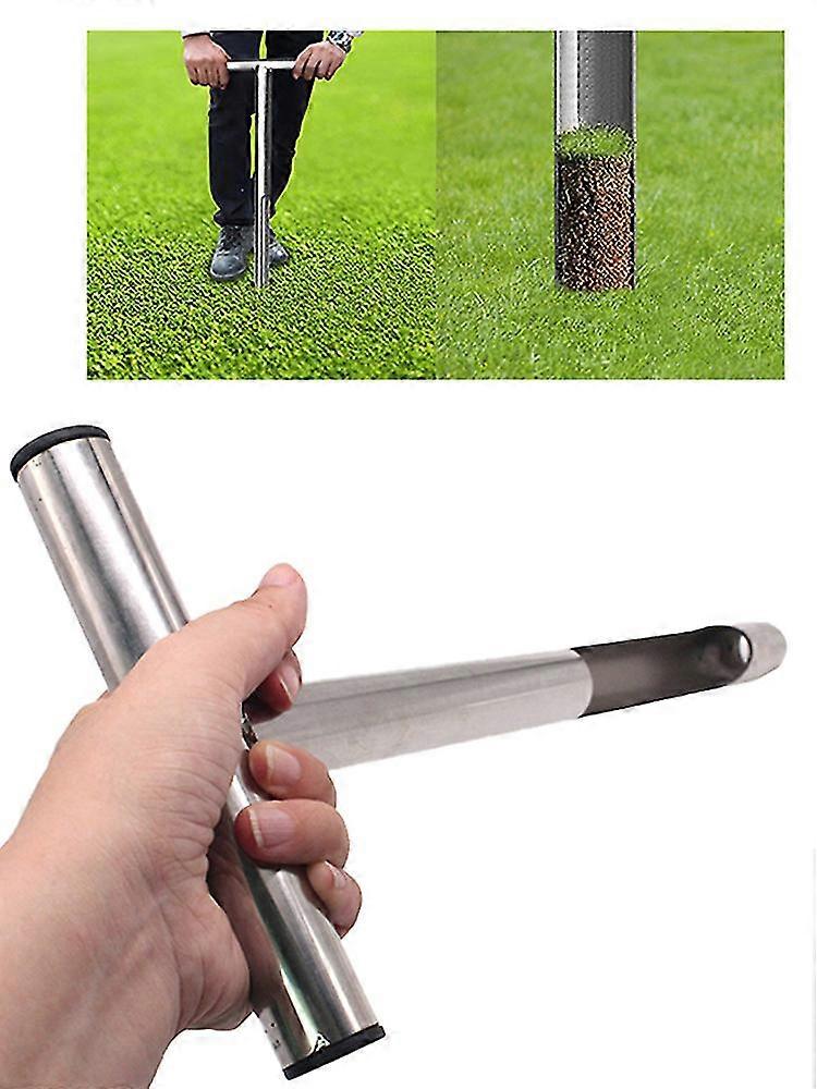 New Upgrade Soil Sampler Probe 52cm Stainless Steel T-Style Handle Soil ...