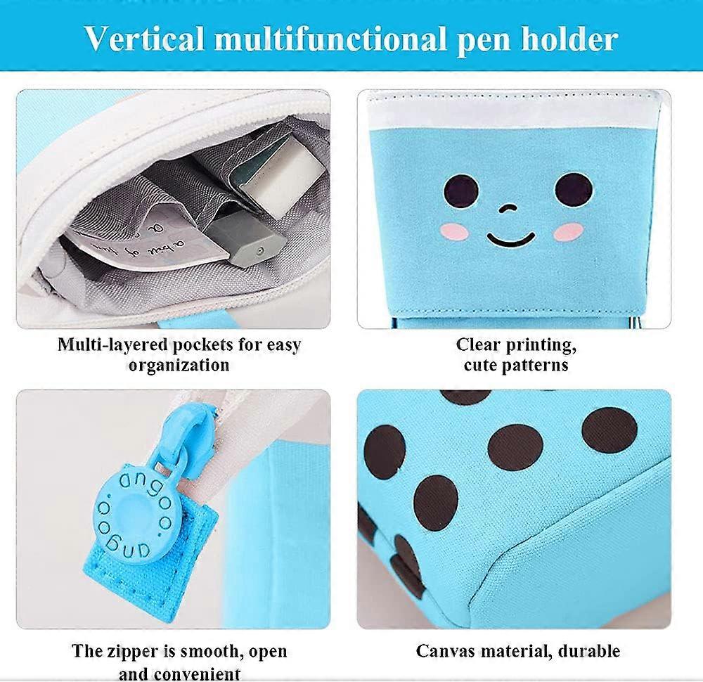 Boba Cute Standing Pencil Case for Kids, Pop Up Pencil Box Makeup Pouch ...