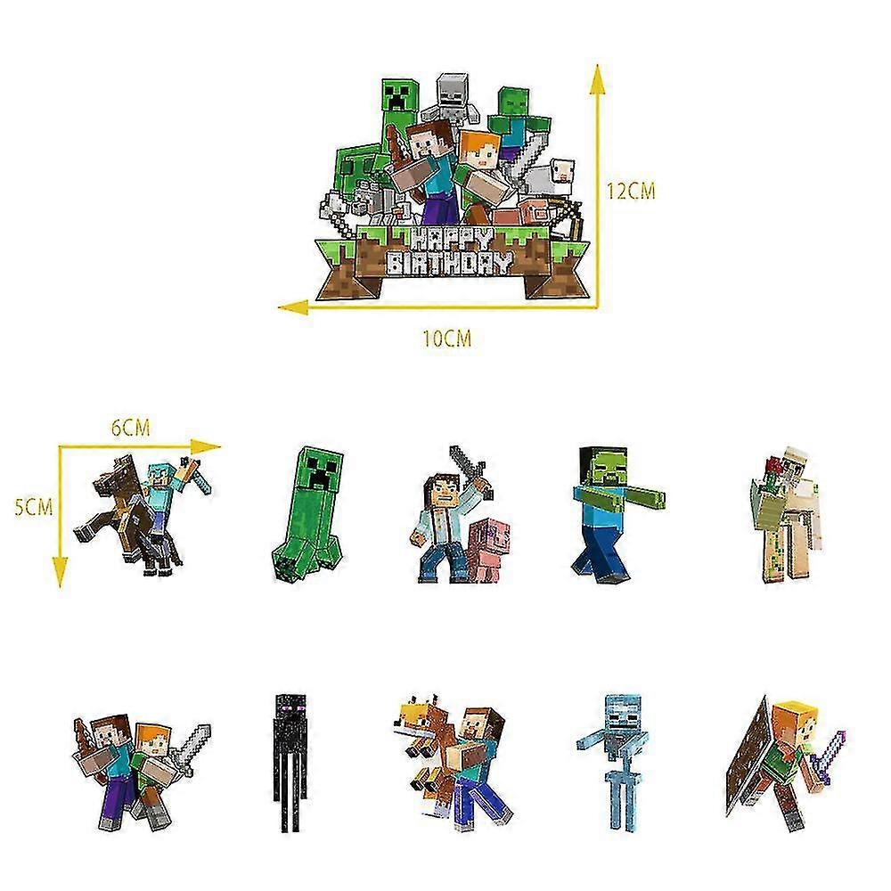 Minecraft Gaming Birthday Theme Party Balloons Kits Banner Cake Cupcake ...
