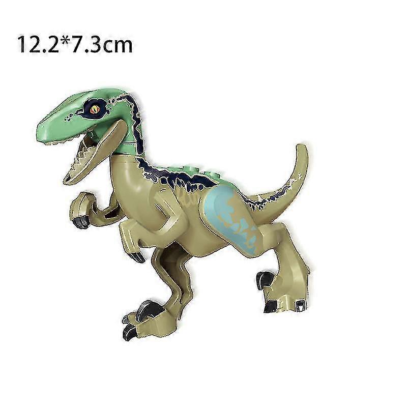 8pcs Jurassic Dinosaur Building Blocks Velociraptor Dilophosaurus ...