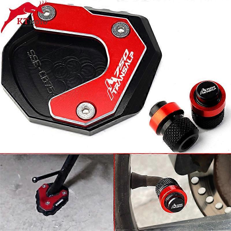 CNC Side Stand Enlarge Extension And Tire Valve Air Caps For Honda ...