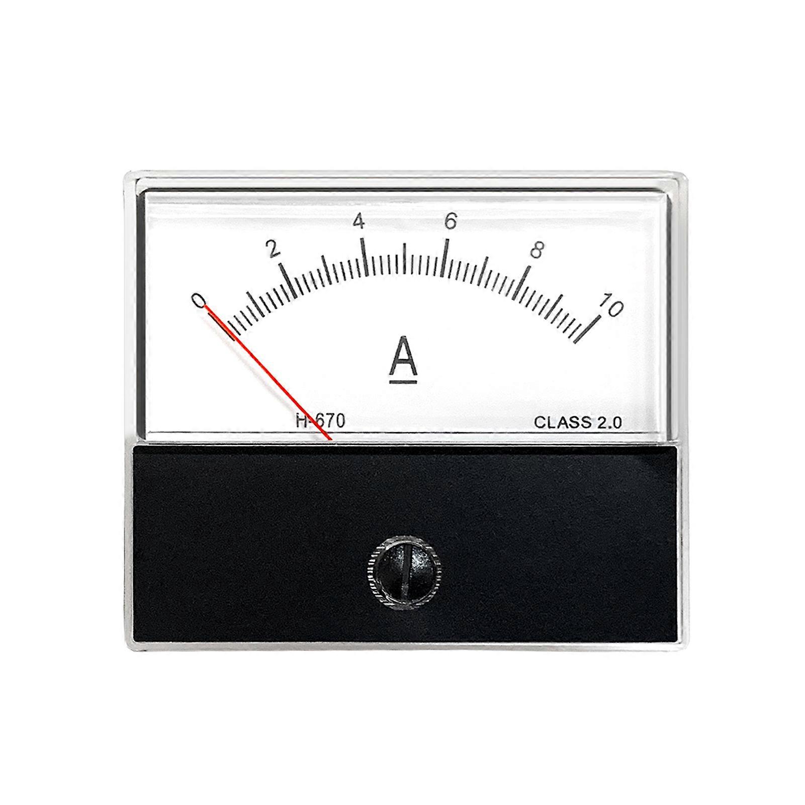 Analog Current Panel Meter Ammeter Gauge Class 2.0 Accuracy DC 0-10A ...