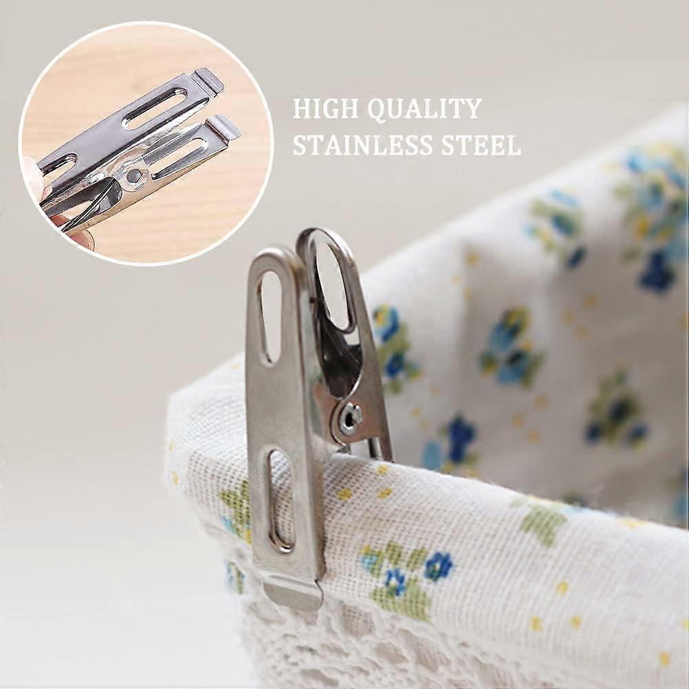 Set of 20 Stainless Steel Clothes Pegs, 4.5 cm Small Metal Clothes Pegs ...