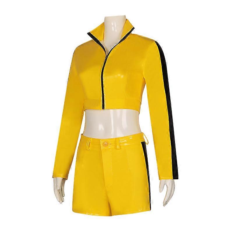 Kill Bill Vol.1 The Bride Costume Yellow Uniform Outfits For Women ...