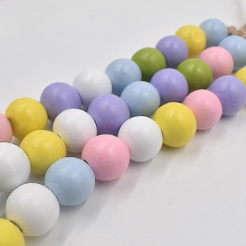 Easter Beads Tasseled Colourful Tray Decoration With String Easter ...