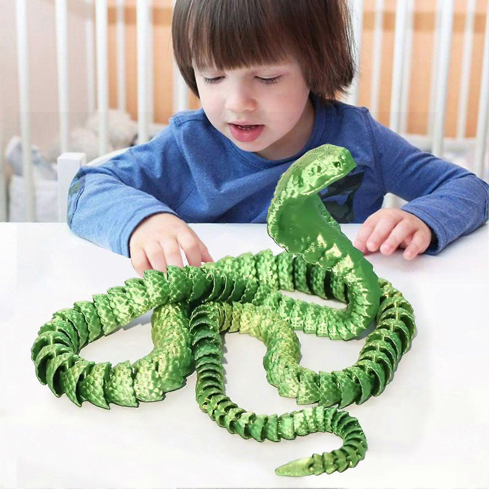 3D Printed Snake Figurine Movable Joints Snake Figure Articulated ...
