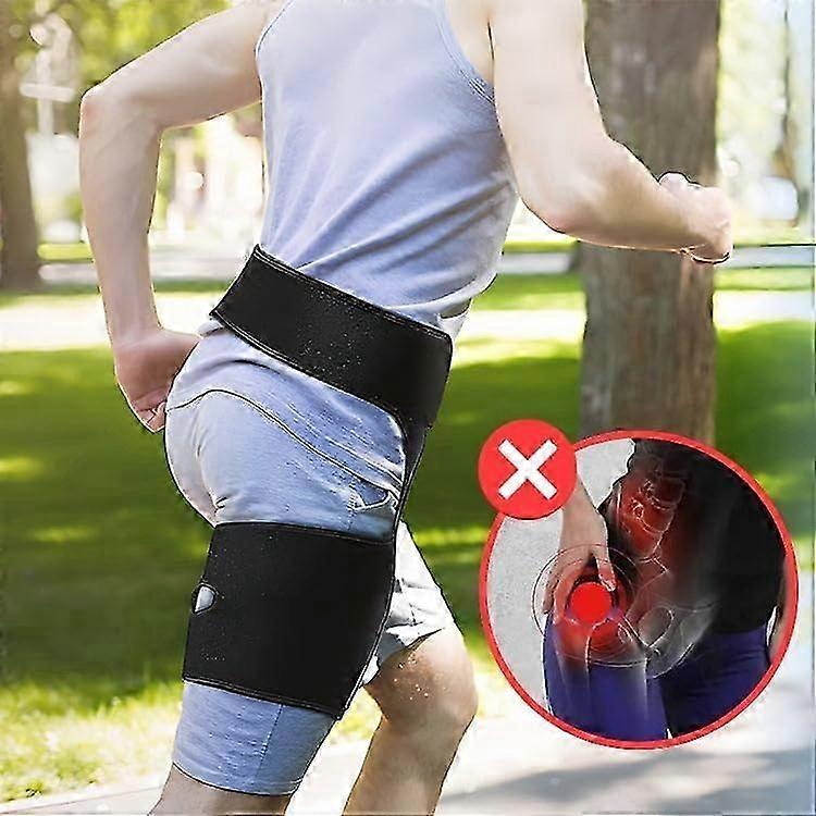 Hip Thigh Support Brace Groin Compression Wrap for Pulled Groin Sciatic ...