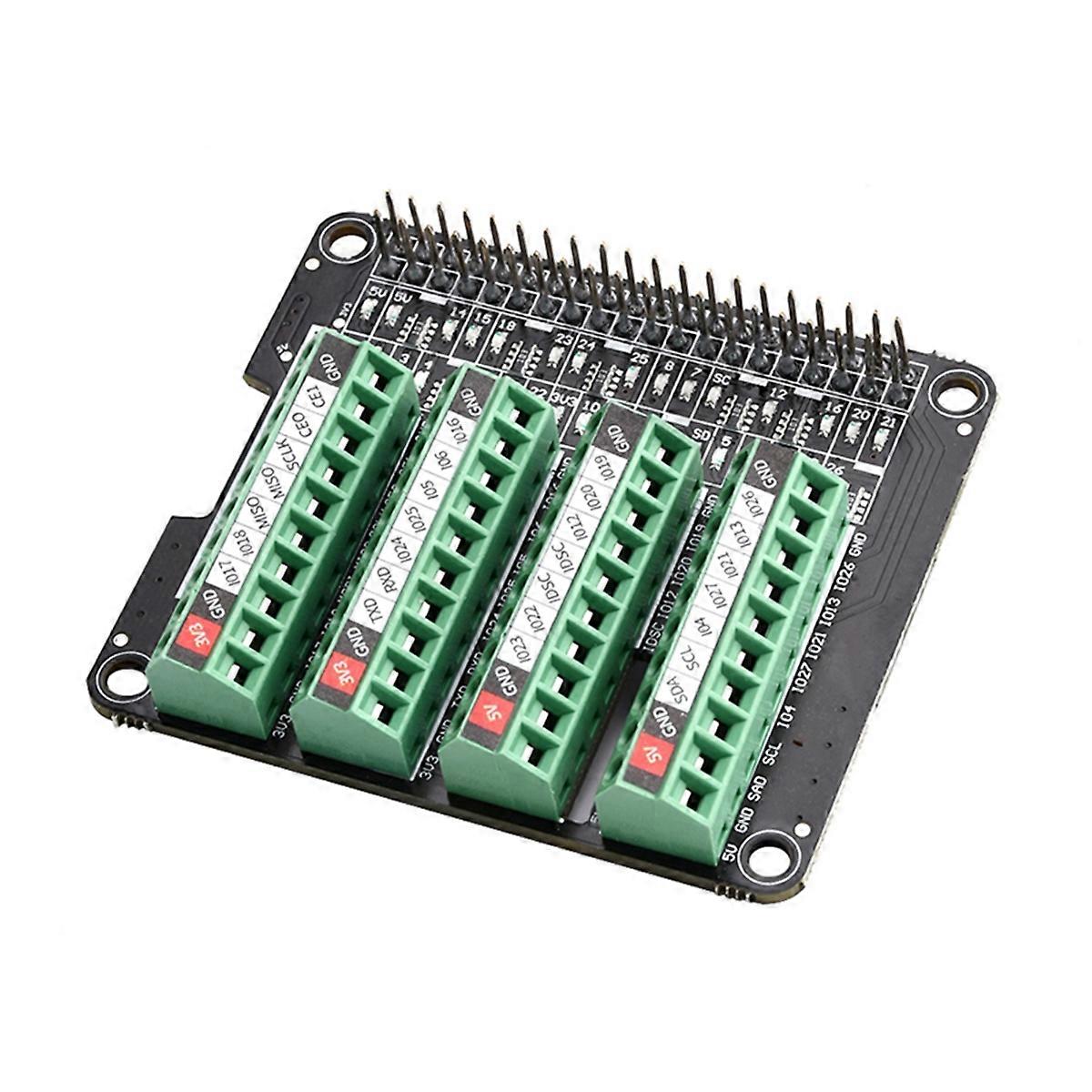 Ultra-Small RPi GPIO Status LED & Terminal Block Breakout Board Module ...