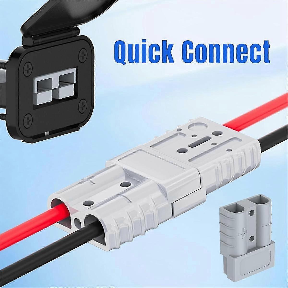 Anderson Connector,8AWG 50AMP Battery Quick Connect/Disconnect ...