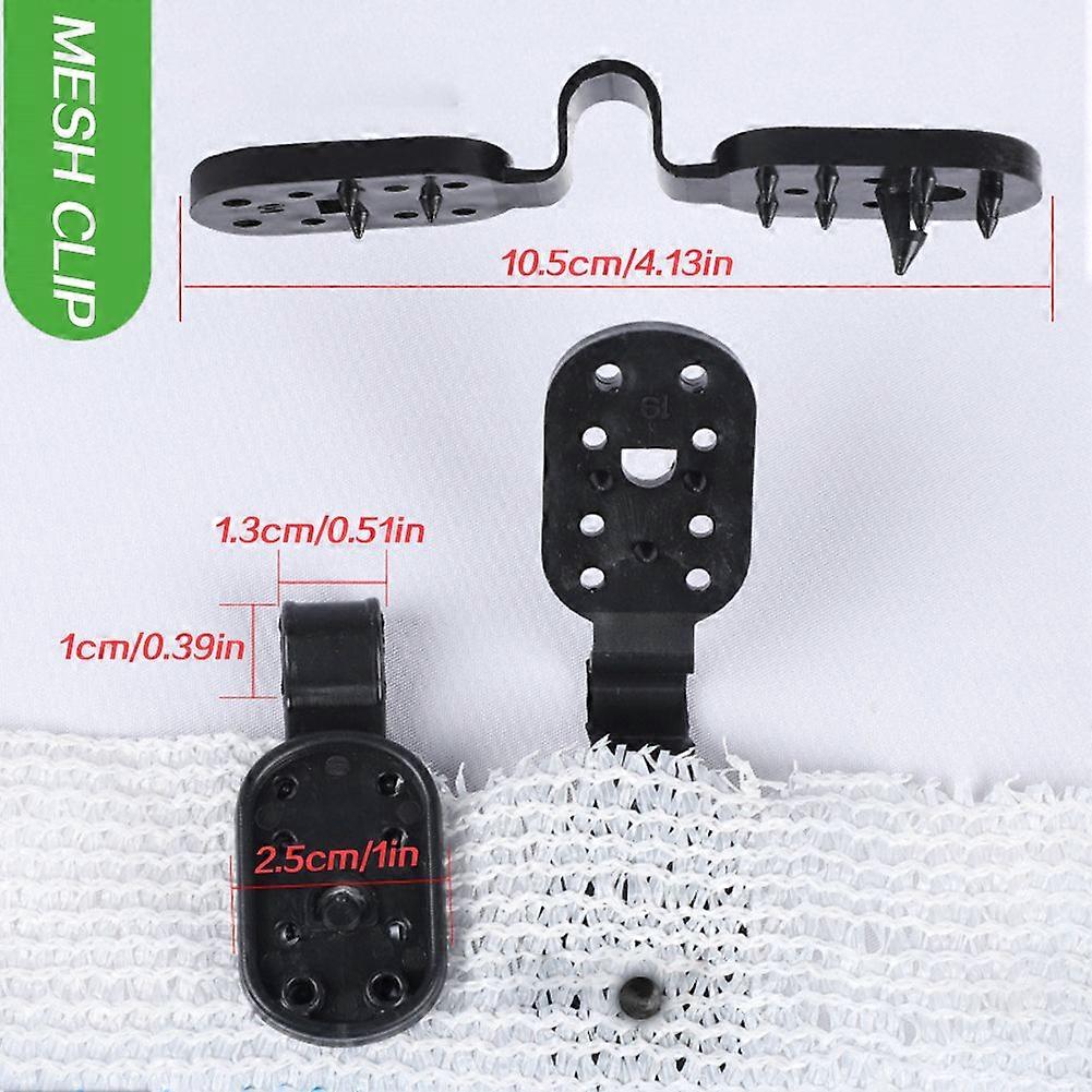 50/100pcs Sunshade Net Clips, Bird Netting Fasteners Windproof Ellipse ...