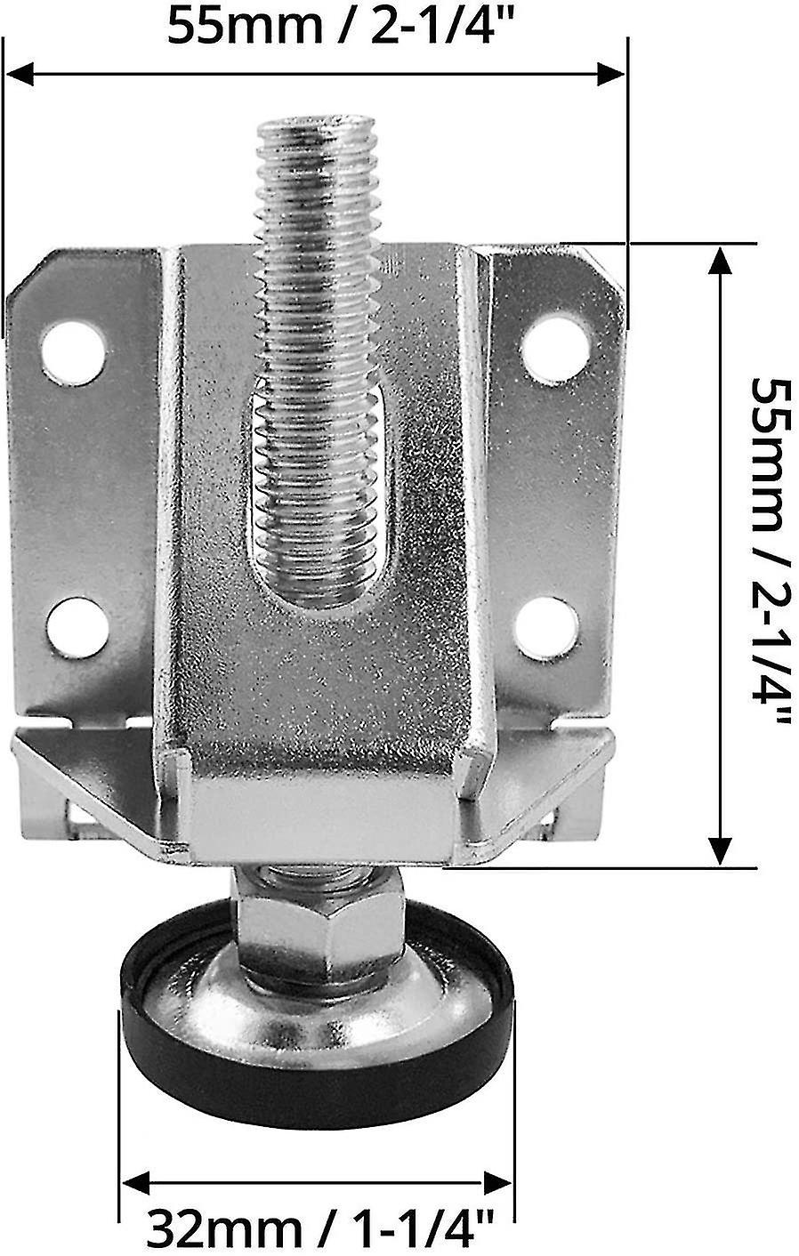 Set Of 4 M10 Levelers Heavy Duty Steel Leveling Feet With Locking Nuts ...