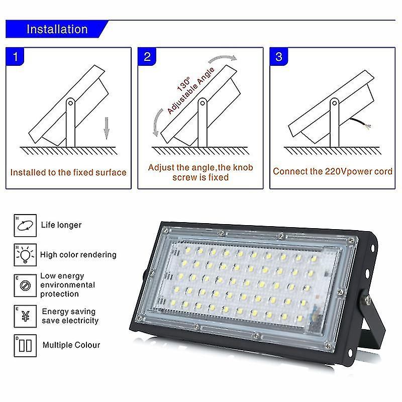 50w Ip65 Waterproof Outdoor Led Floodlight | Fruugo UK