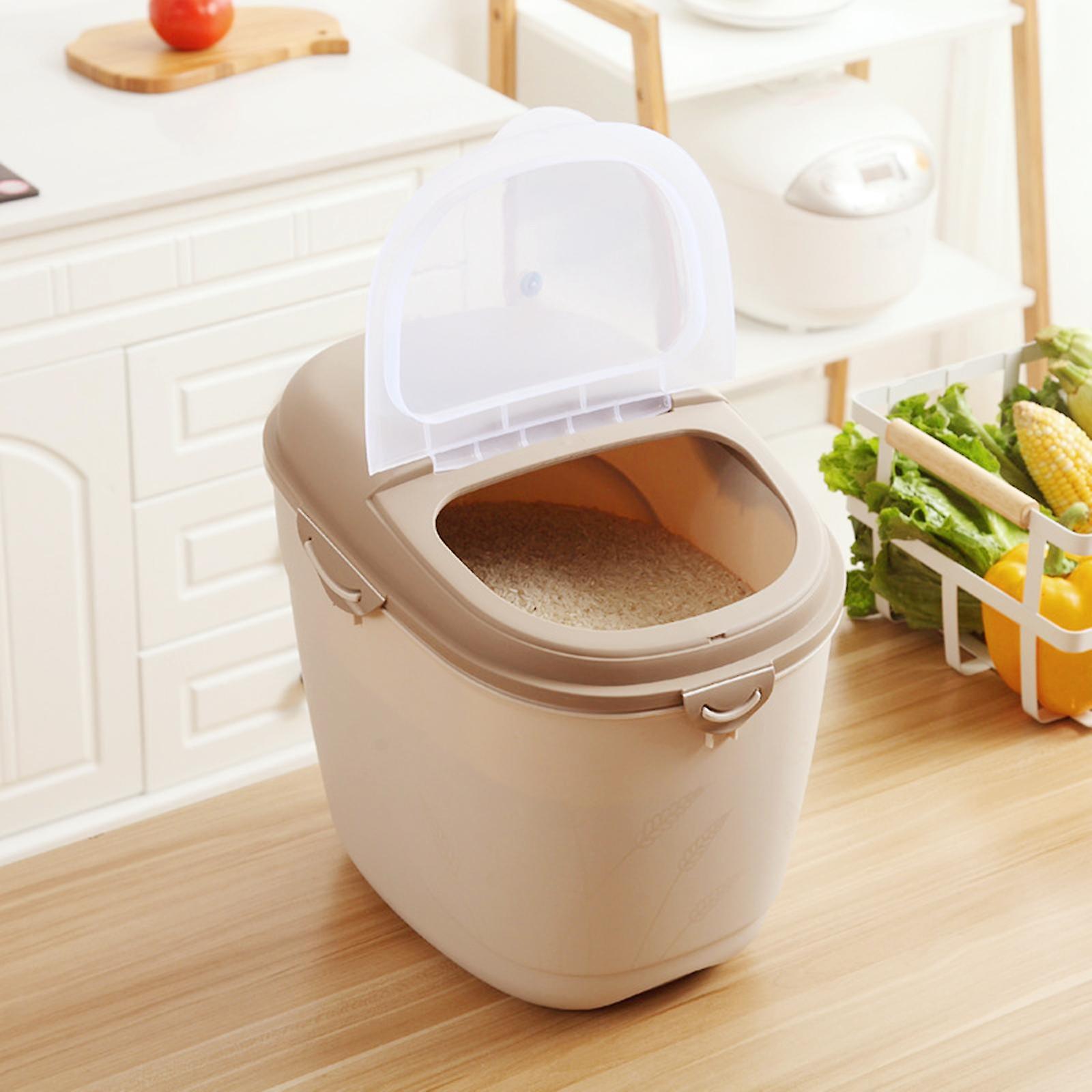 10kg Large Capacity Food Grain Storage Container, Rice Dispenser ...