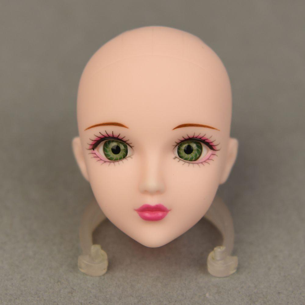 1/6 Doll Head With Carved Ball Joint For Green Eyes Bjd Doll Body Parts ...