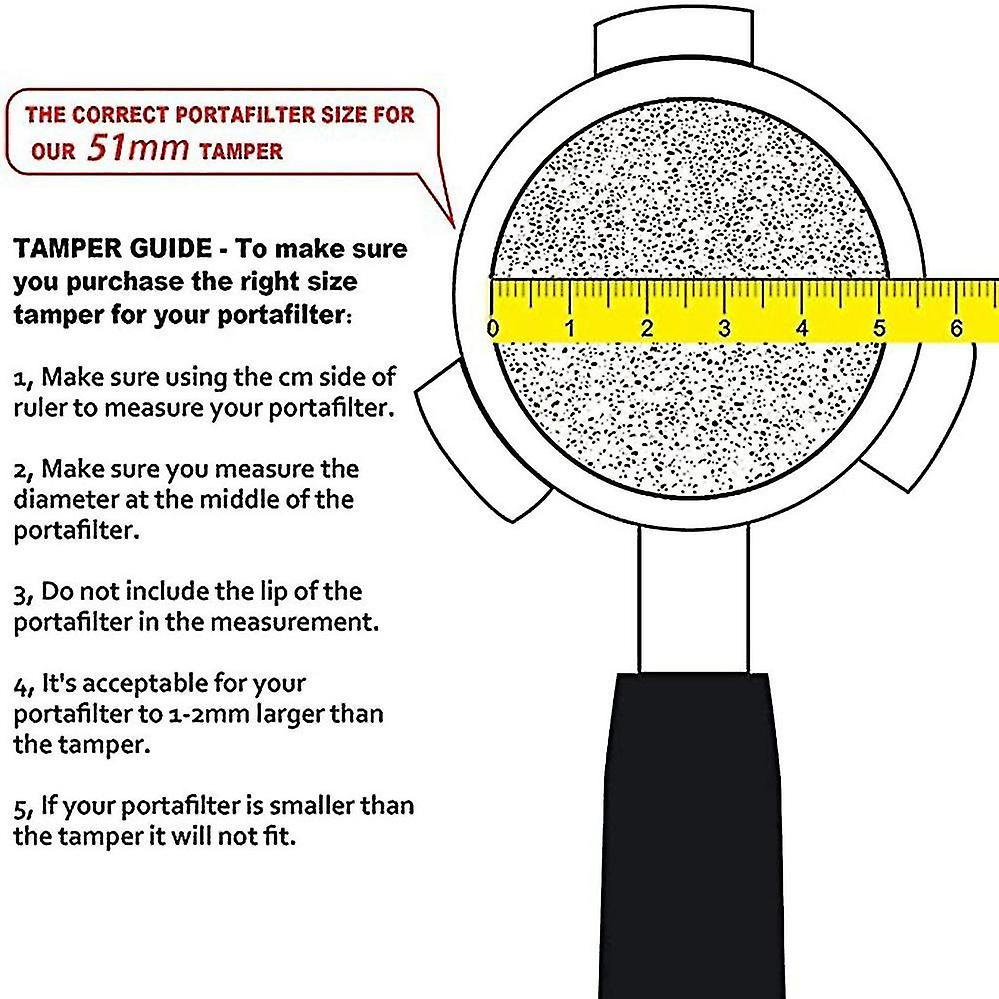 51mm Coffee Tamper Powder Hammer Pressing Walnut Handle Coffee ...