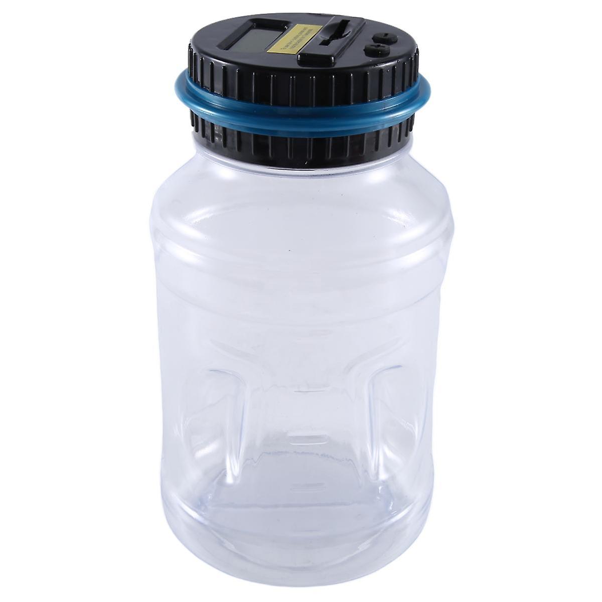 Electronic Counting Coin Bank Bucket Clear Coin Saver Piggy Bank ...