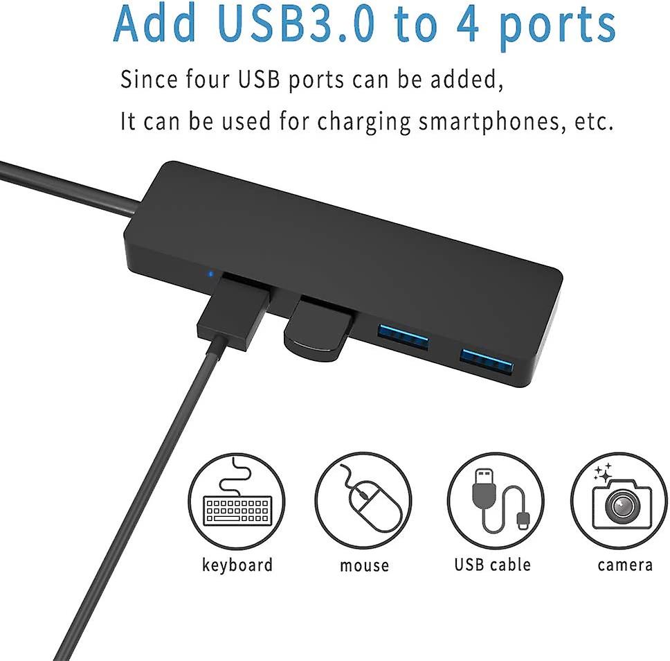USB Hub, 4 Port USB 3.0 Hub, Ultra Slim Extra Lightweight USB Adapter ...
