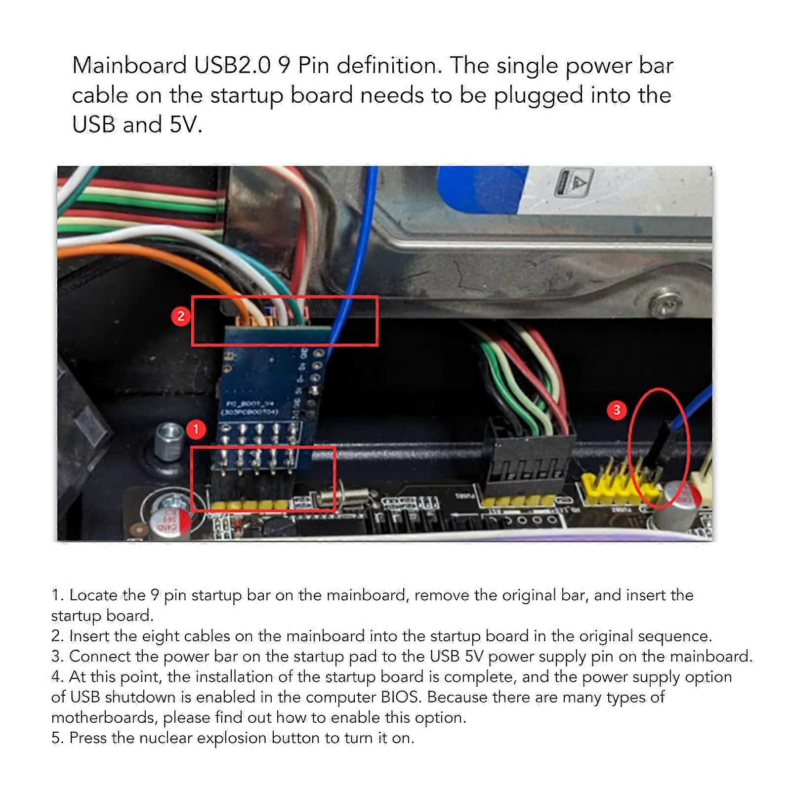 Wireless External Computer Power Button Switch Remote Control PC Power ...