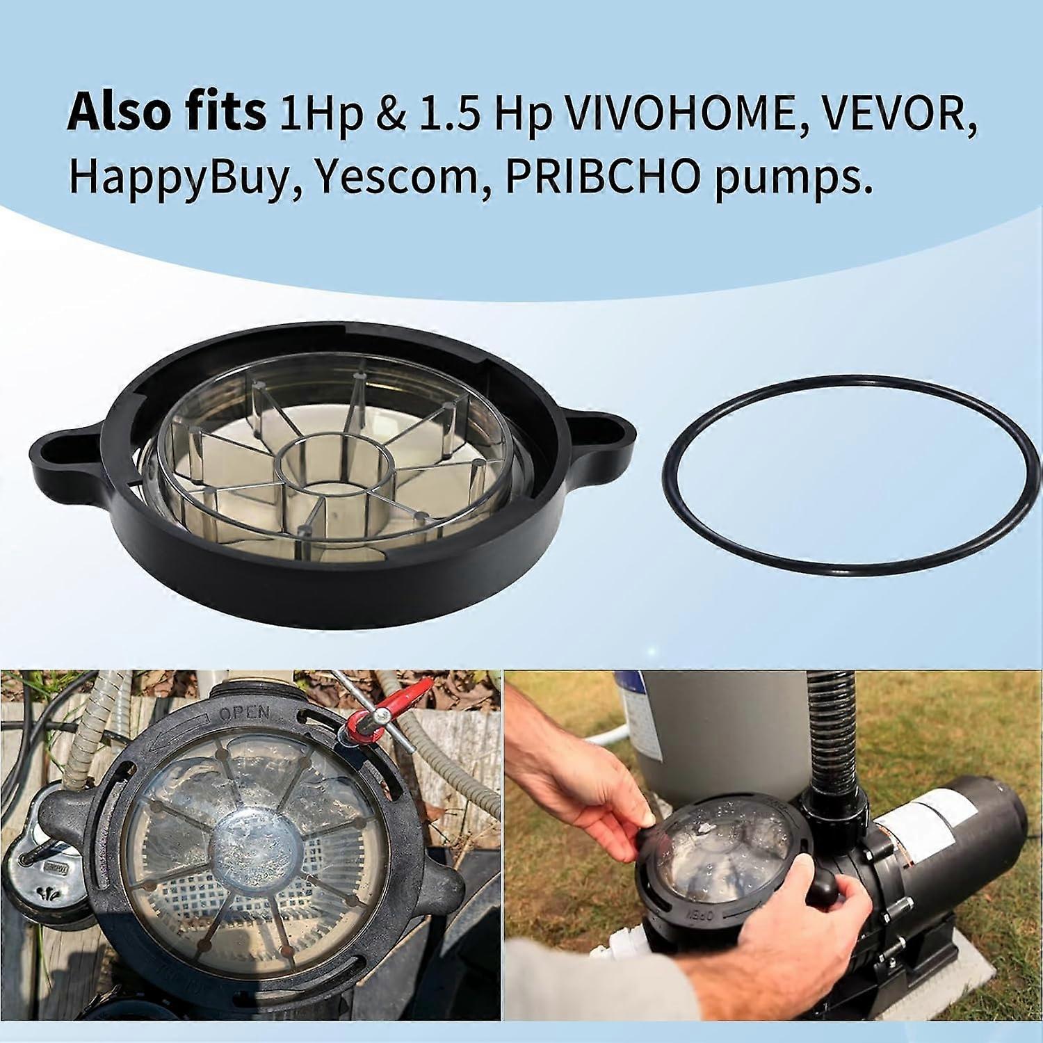 Upgraded Pool Pump Basket Cover - Replacement Pool Pump Lid Compatible ...