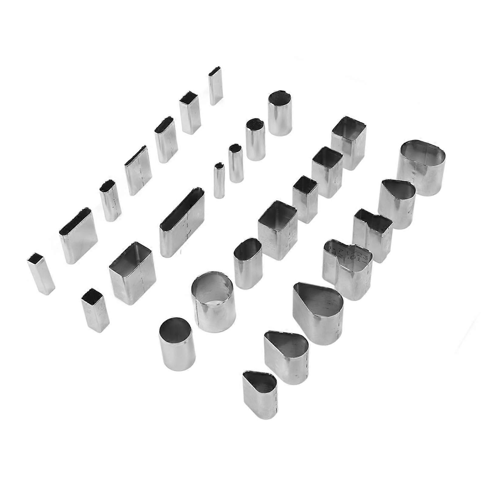 28 Shape Style Hollow Punch Cutter Set Rectangular High Carbon Steel ...