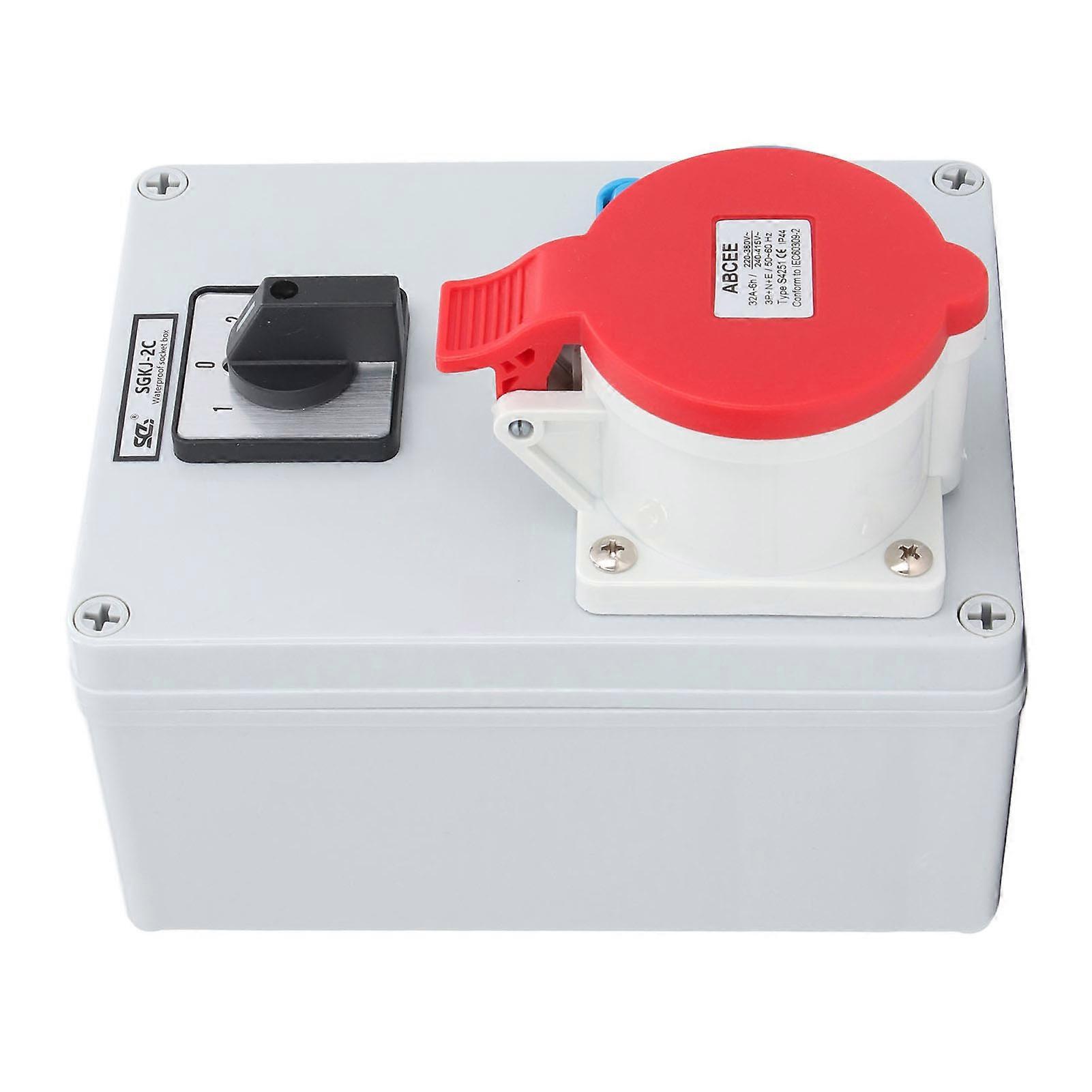 CEE Wall Socket Power Distributor Box 5P 32A 16A Main Switch IP44 ...