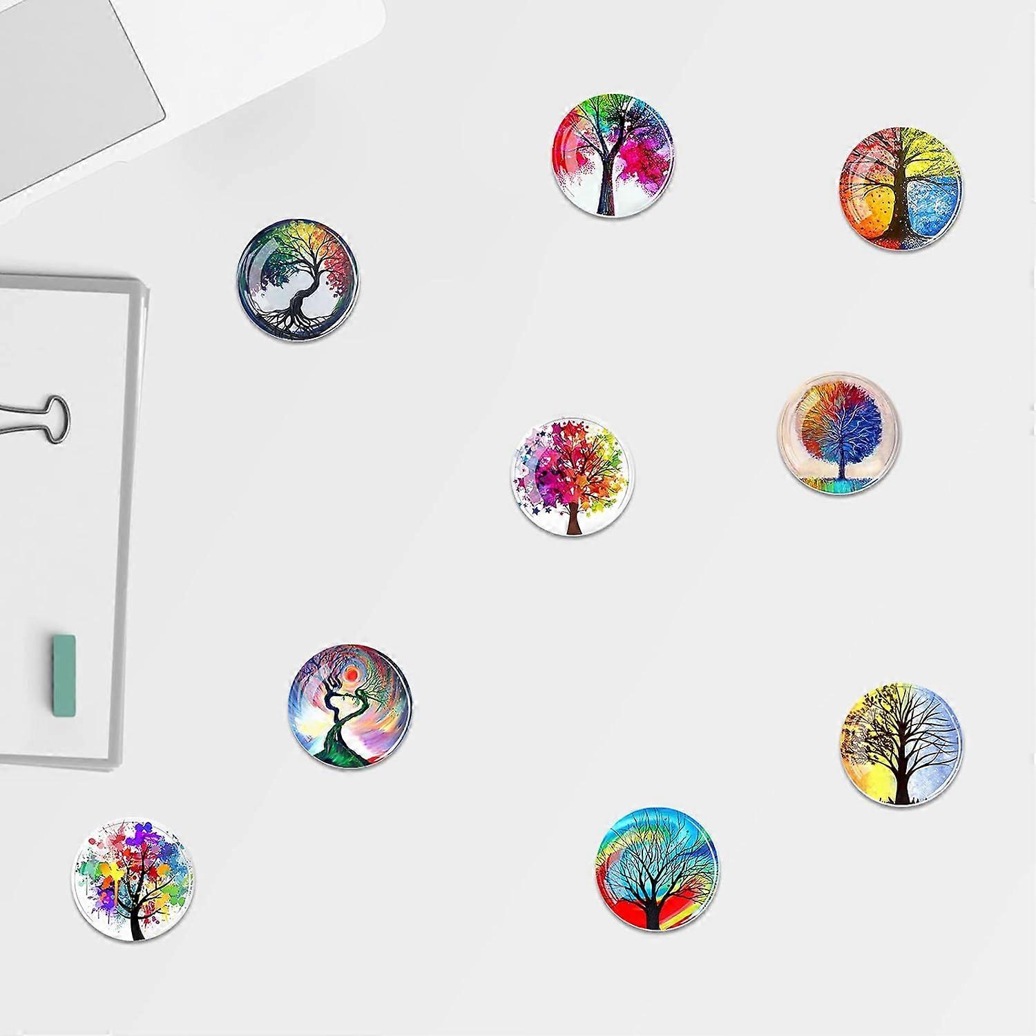 12 balení Strom života Magnety na ledničku 3D skleněná nástěnka ...