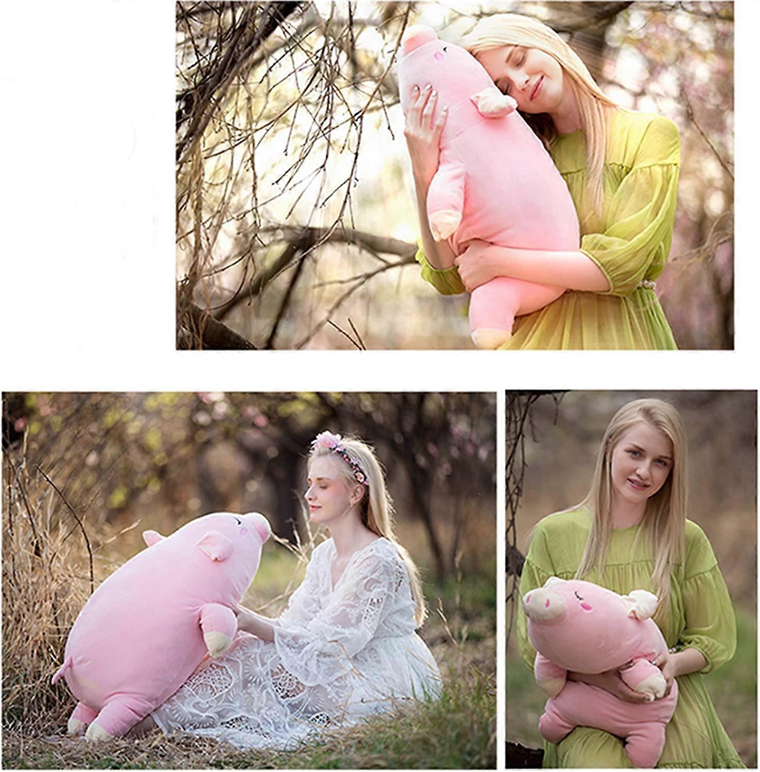 Plush Pig Pillow Soft Stuffed Piggy Toy Animal Pillows Gift Pink 40CM ...