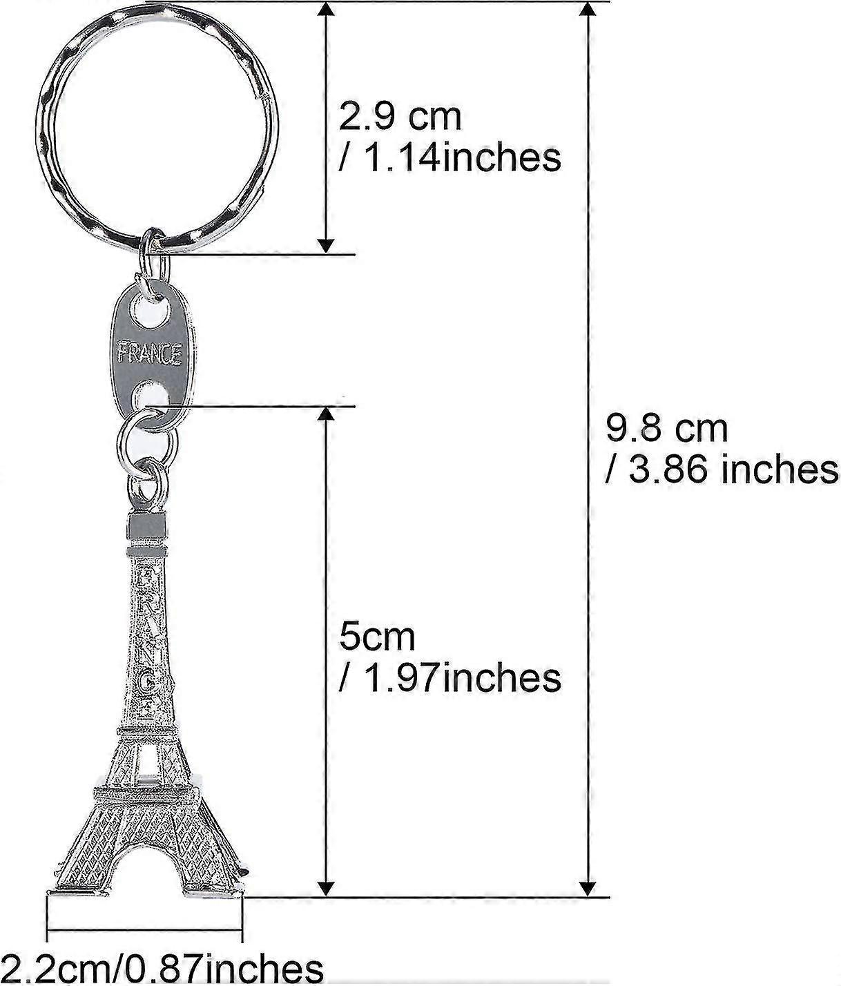 15 Pieces Eiffel Tower Keyring Retro Adornment French Souvenirs ...
