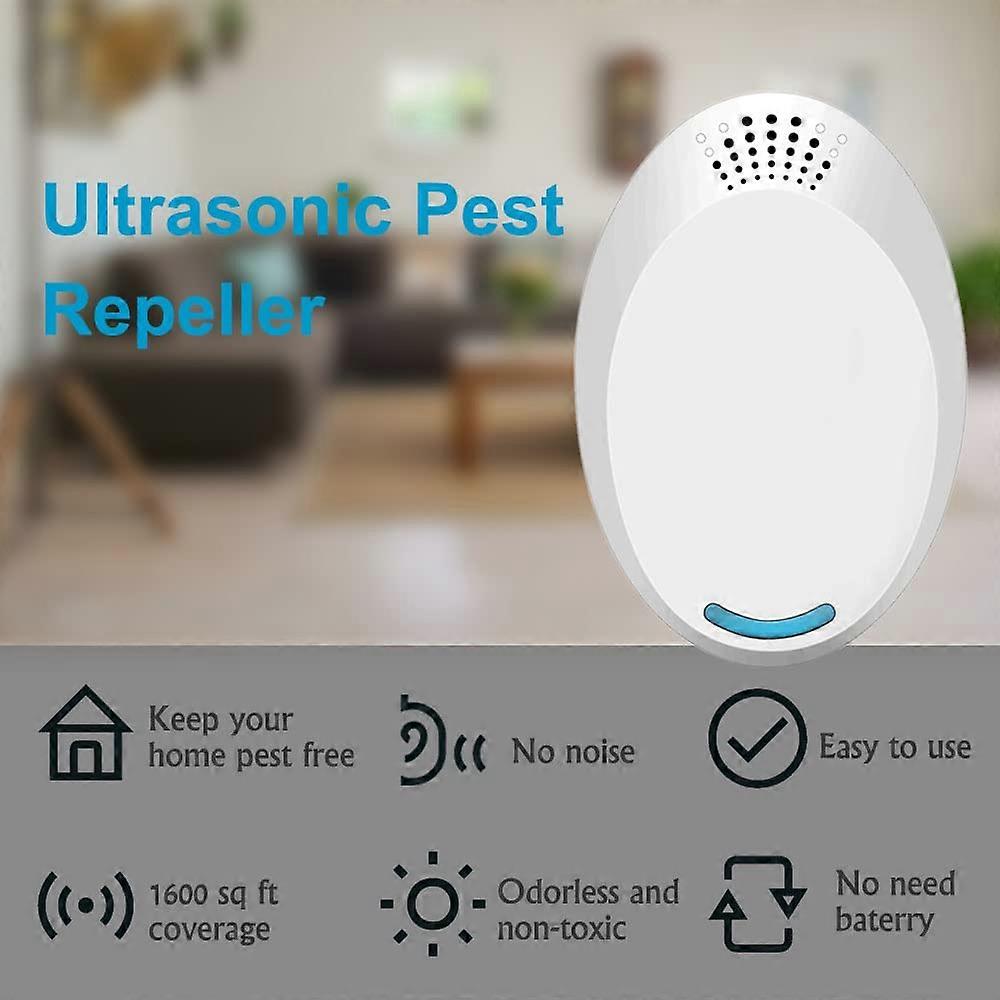 Ultrasonic Pest Repeller Electronic Bug Repell-ent Indoor Plug in for ...