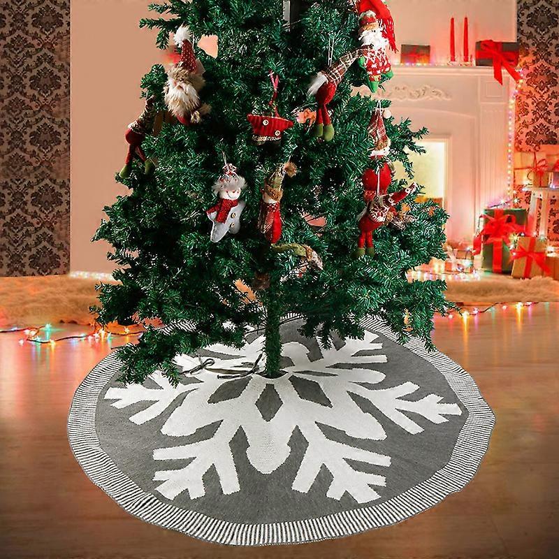 120cm Christmas Tree Skirt (Grey), Christmas Tree Stand Cover ...