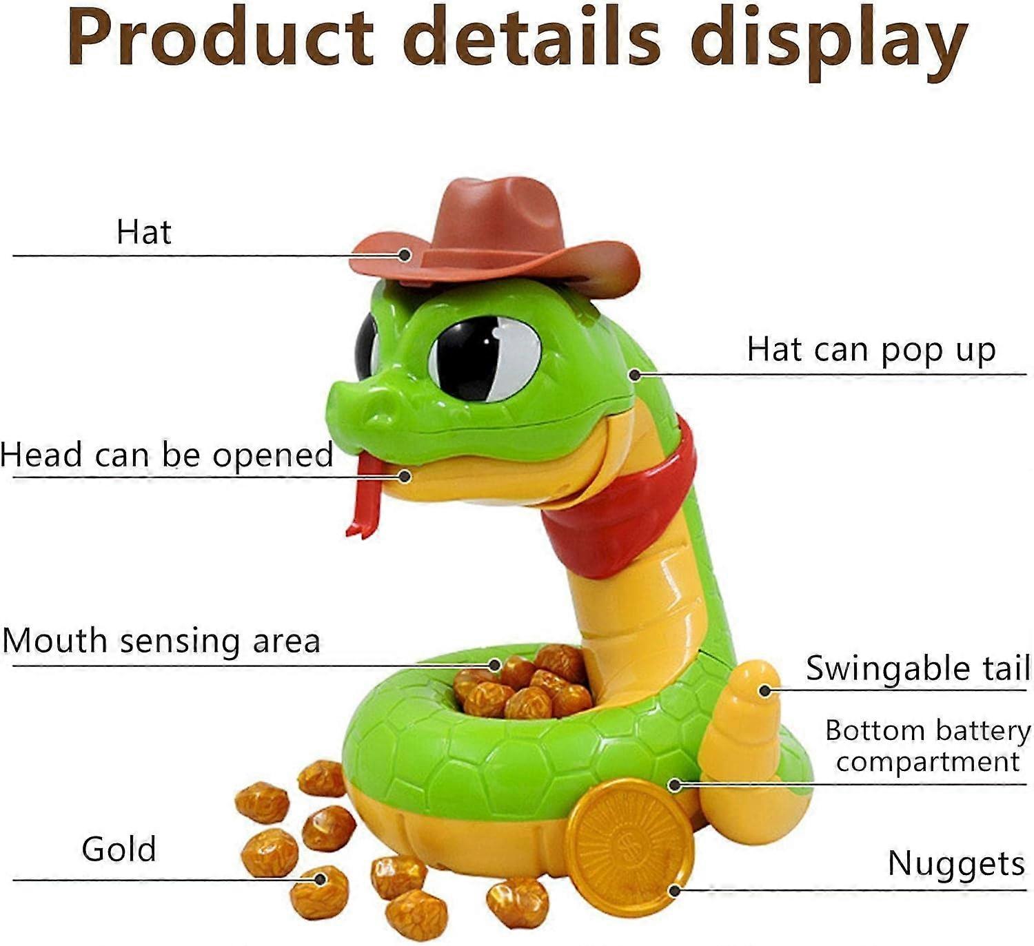 Electric Scary Snake Toy Rattlesnake Tricky Toy Funny Animals Biting ...