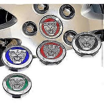 Set Of 4 Black 59mm Hub Cap Wheel Center Caps For Jaguar X Type Xk Xf ...