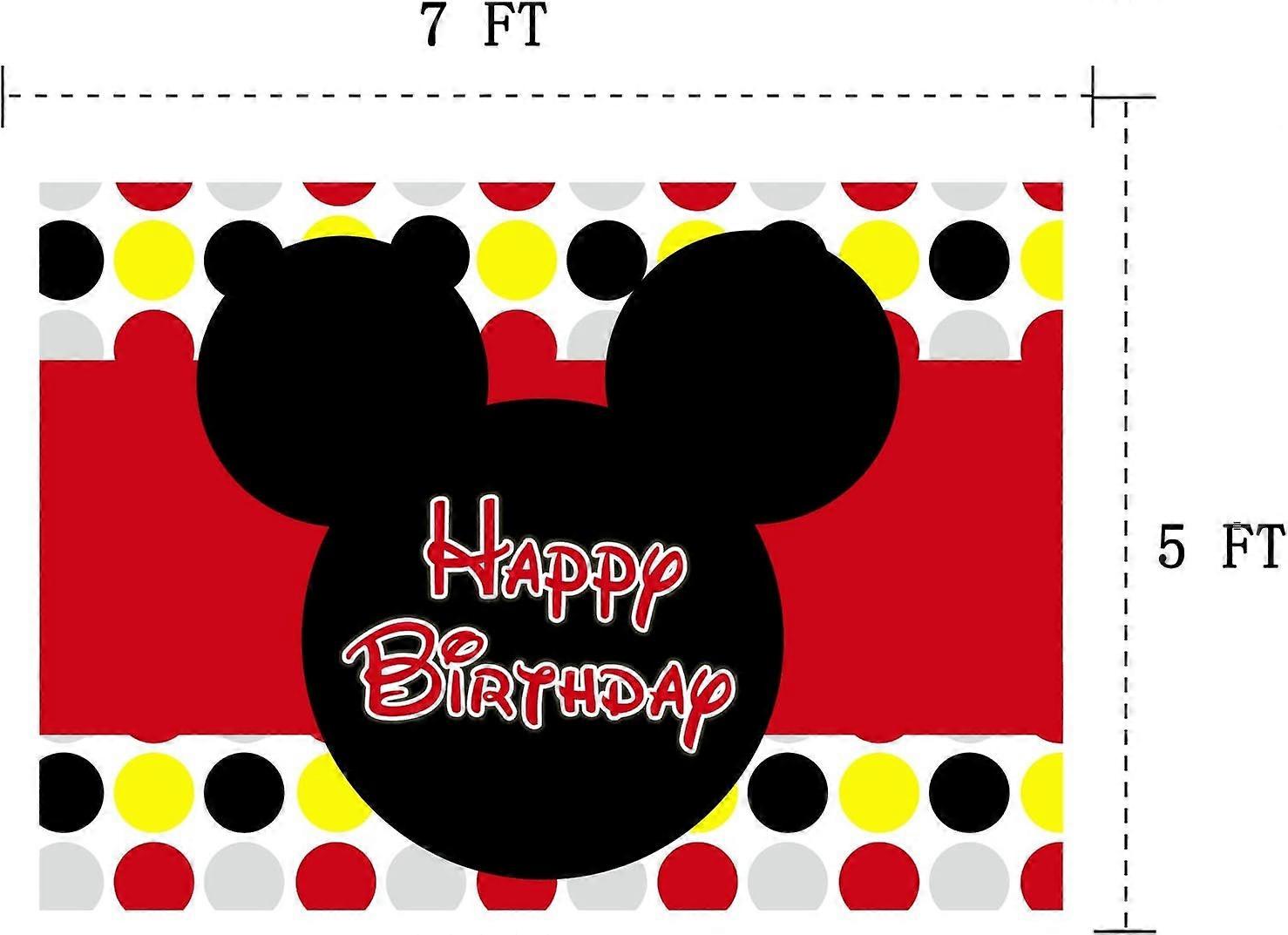 7x5FT Mickey Mouse Photography Photo Background for Kids Birthday Party ...