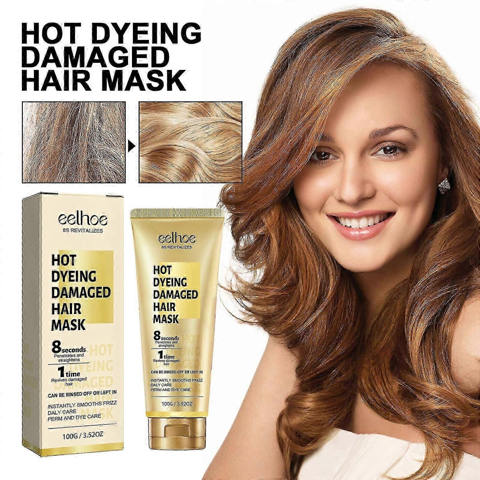 8 Seconds Revitalizing Hair Mask For Hot Dyed & Damaged Hair, No-Steam ...