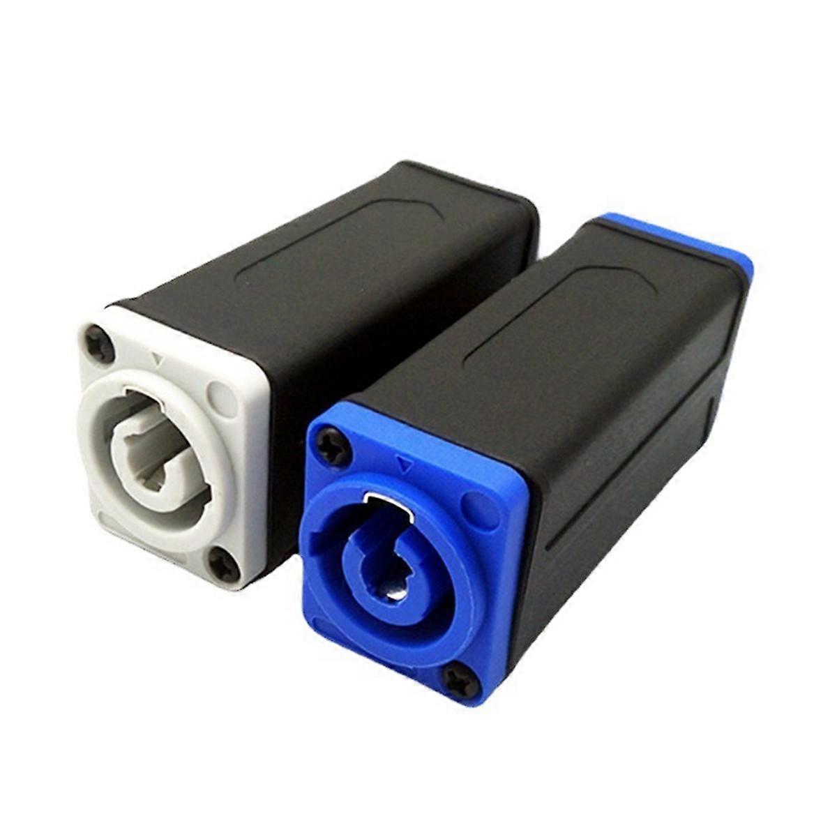 LED PowerCon AC Coupler Adapter Extender Connector Blue to White ...
