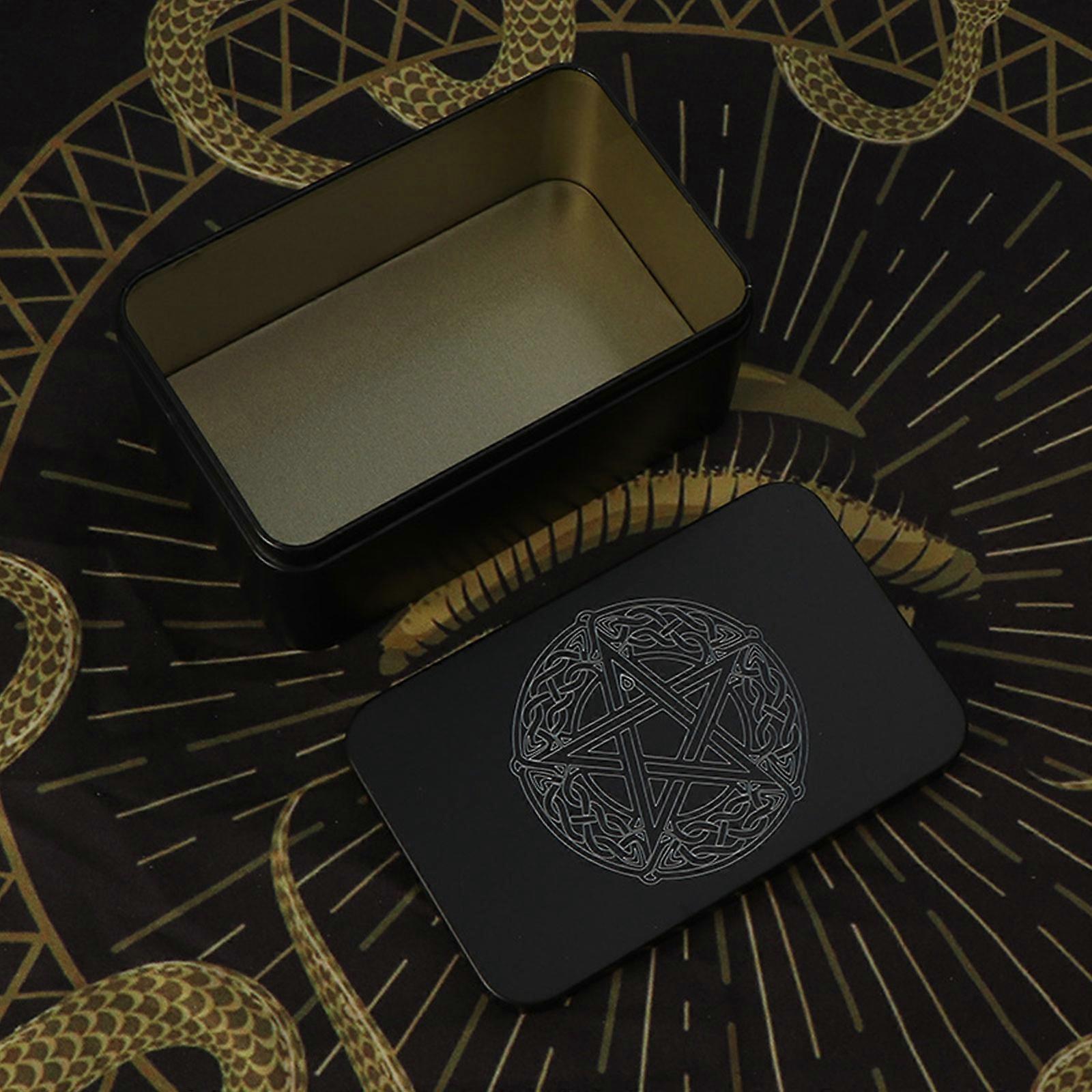 Metal Gaming Card Box Playing Tarot Container Storage Case Packing ...