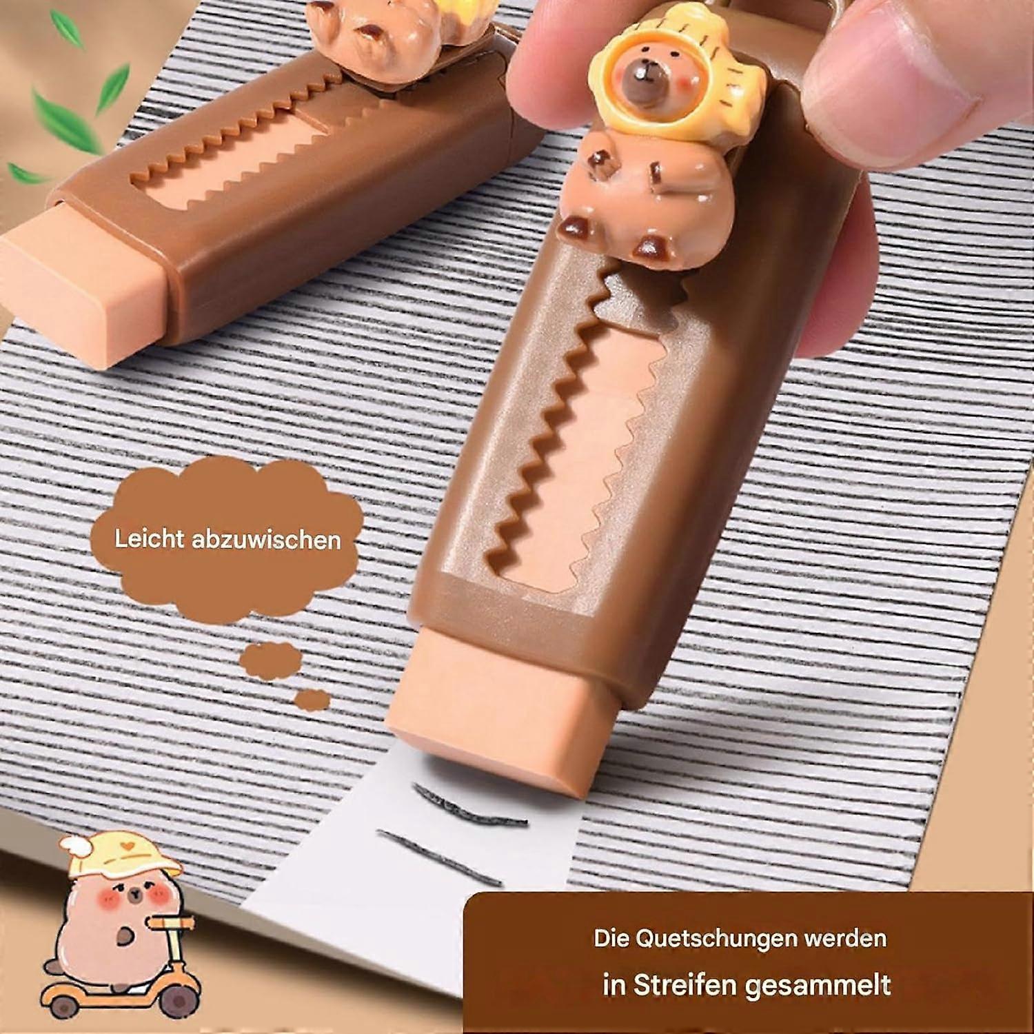 Capybara Retractable Eraser Cartoon Animal Eraser Push-Pull Eraser ...
