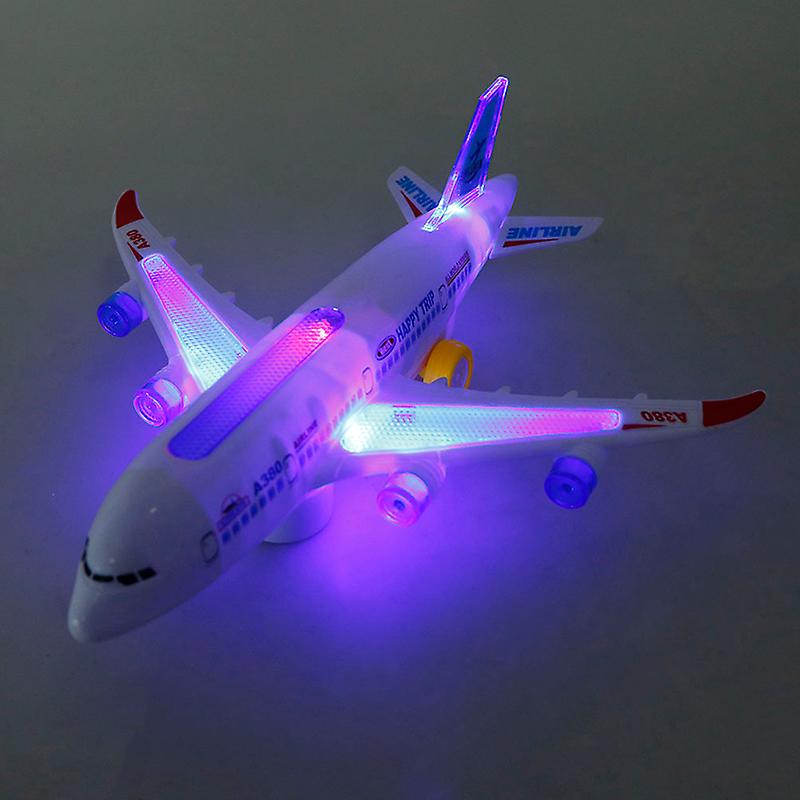Elektrisk flygplan leksaker modell med rörliga blinkande ljus och ljud ...