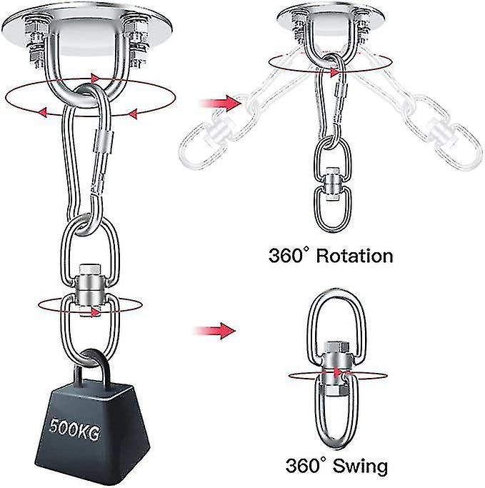 Ceiling Hook Hanging Chair 360 Swivel Hook, Stainless Steel Outdoor ...