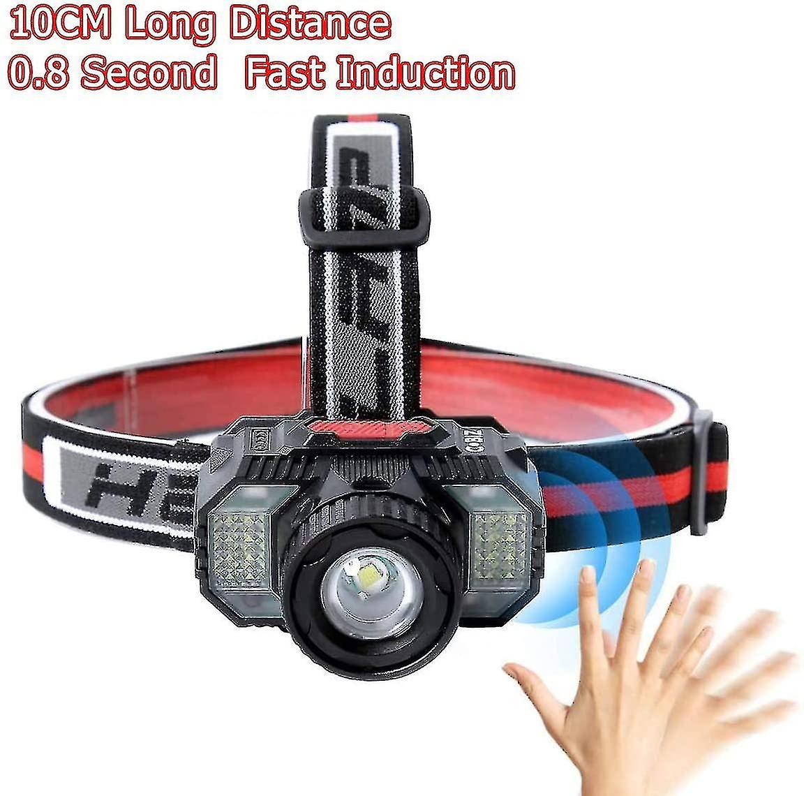 Led Head Torch Uppladdningsbar, Zoombar Super Bright 6000 Lumen 2200mah ...