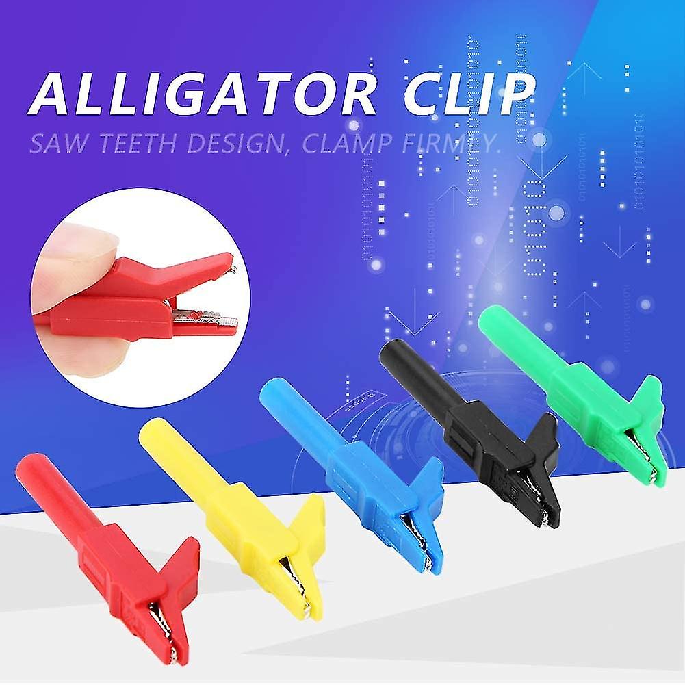 Fully Insulated Plug-in Crocodile Clip, 5 Pcs Durable Electronic ...
