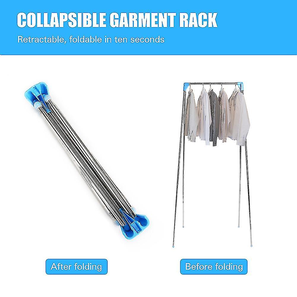Portable Garment Rack Less Steel Foldable Coat Rack Collapsible Mini ...