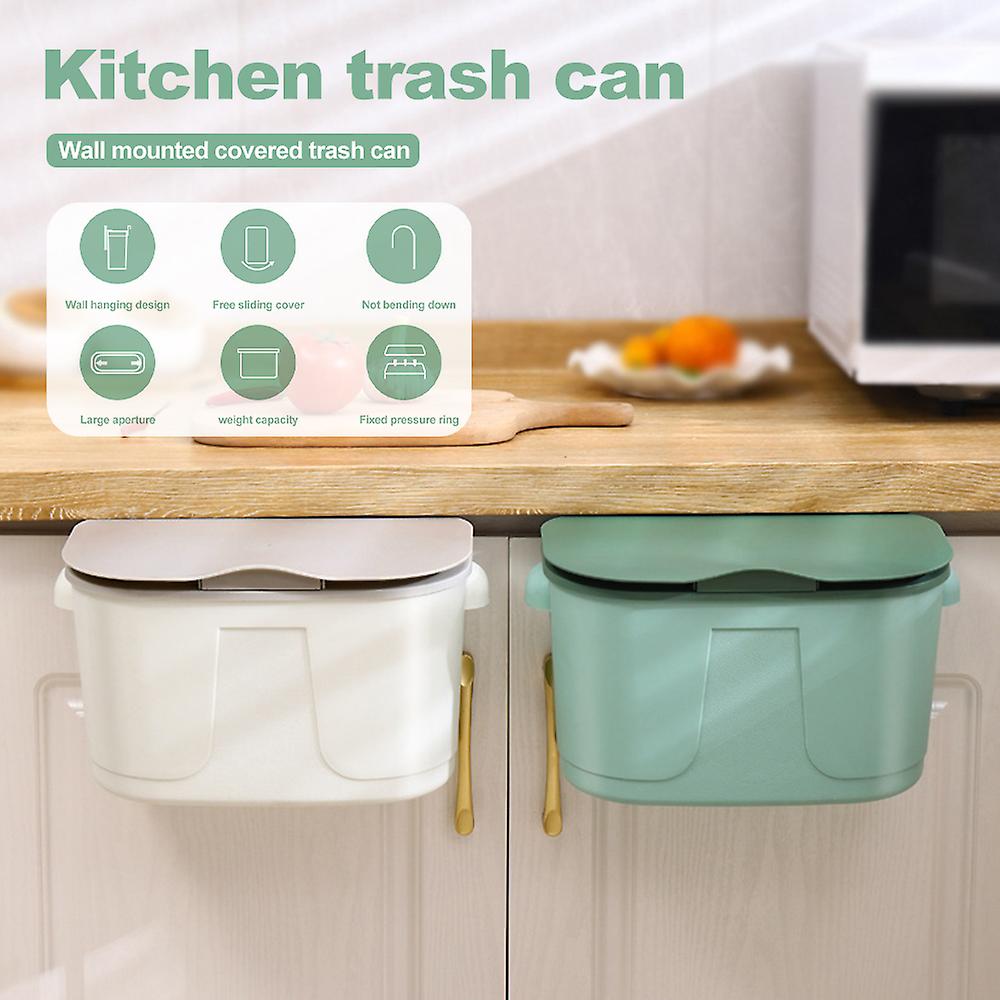 Wall-mounted Garbage Can Not-bending Down Cleaning Garbage Cover for ...