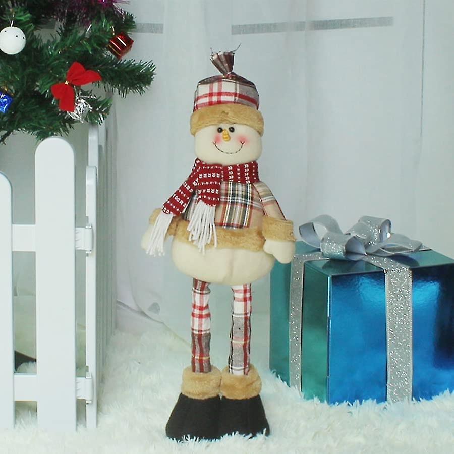 Christmas Decorations Standing Plush Figurine Telescopic Spring Legs ...