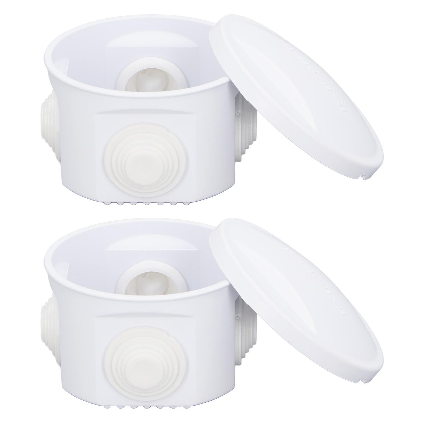 2PCS Junction Box 80x50mm Round Shape ABS Plastic IP55 Waterproof ...