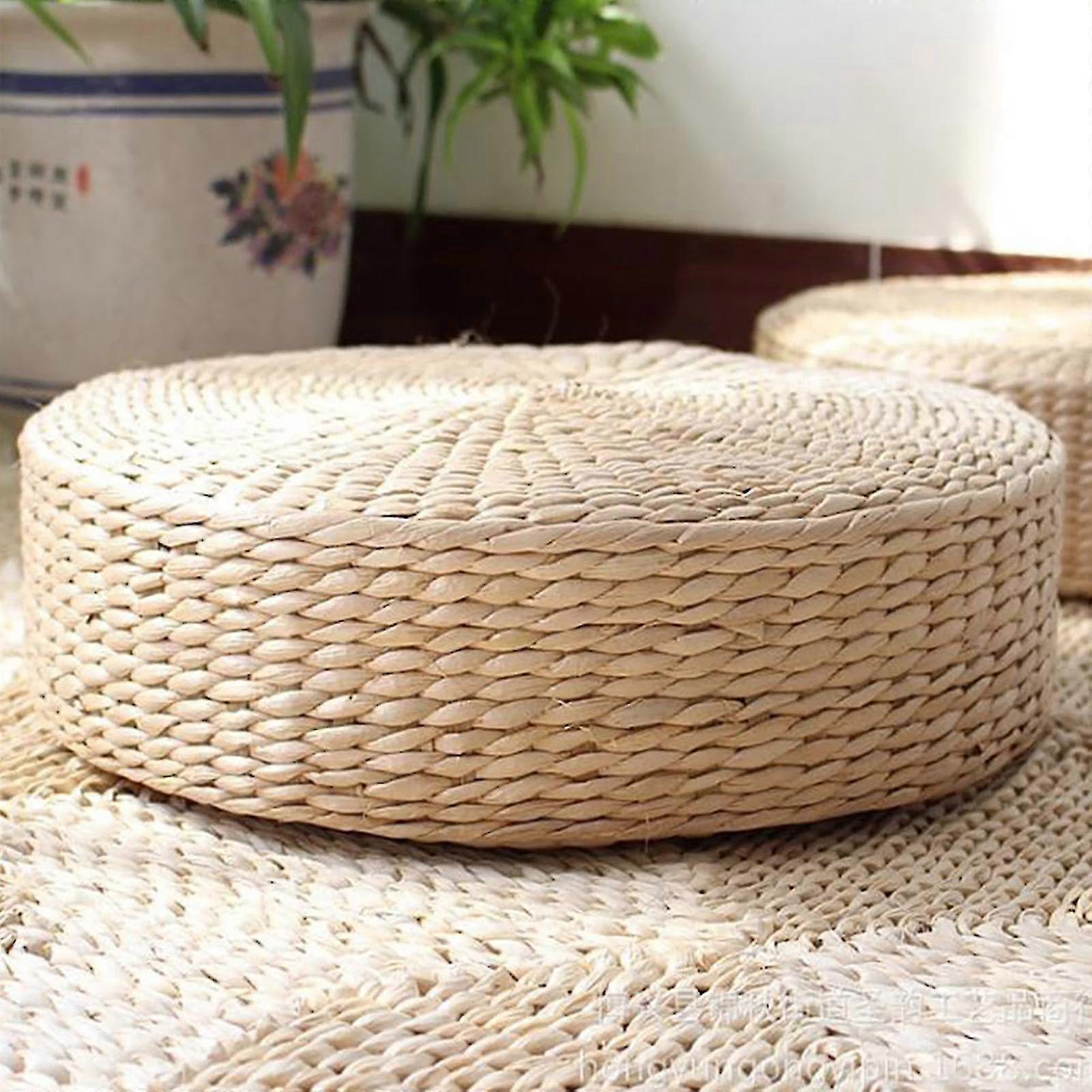 Tatami Seat Cushion Round Pouf Tatami Chair Pad Yoga Seat Pillow ...
