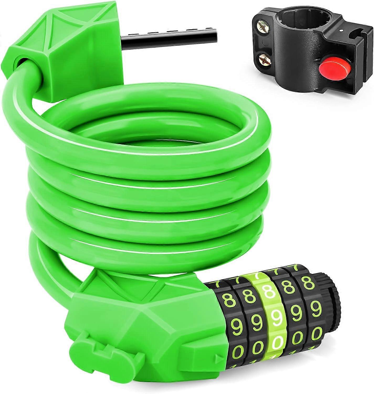 Bike Lock Combination with 5-Digit Code, Bike Locks High Security 114cm ...