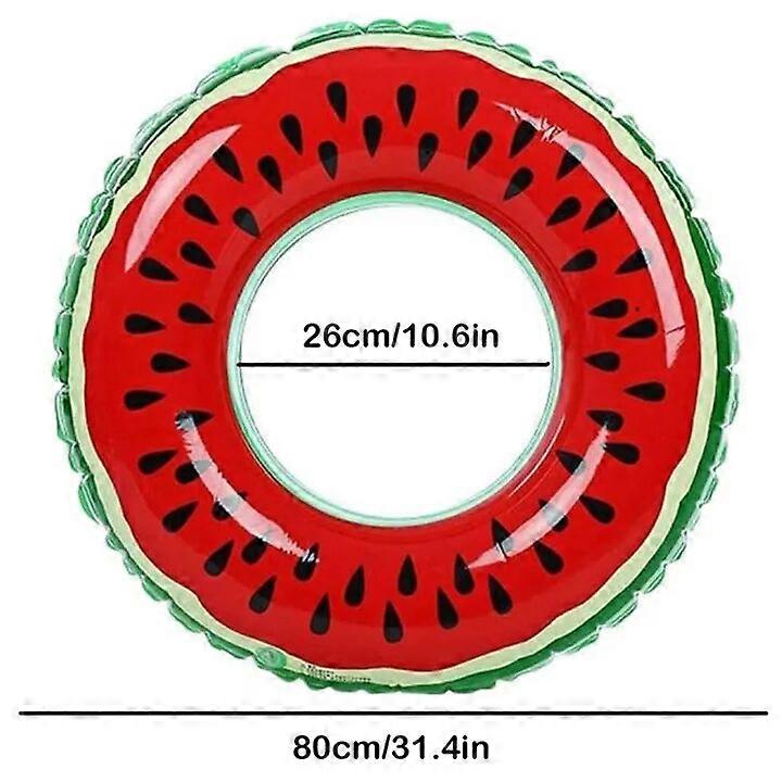 Watermelon Inflatable Pool Float Circle Swimming Ring for Kids Adults ...