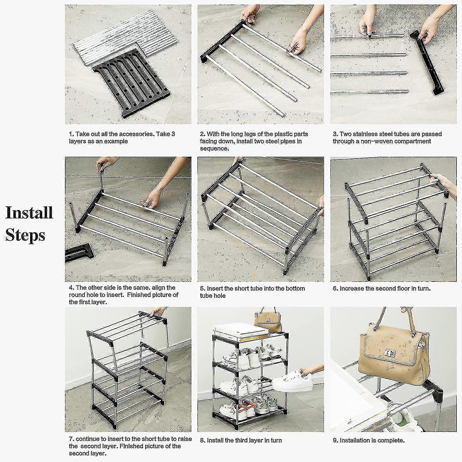 Shoe Rack Small, 3 Tier Small Shoe Rack, Mini Shoe Organizers, Slim ...